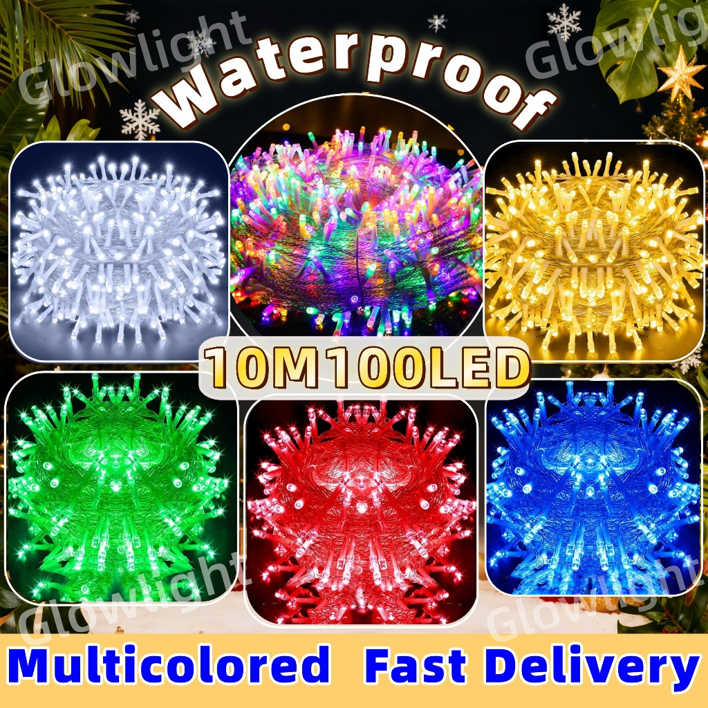 10M 100 light Strings Christmas Decoration Lights Waterproof Indoor ...