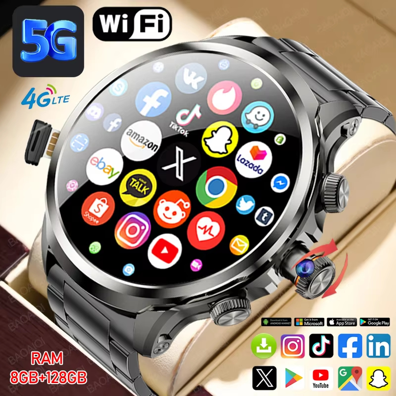Android Smartwatch Phone Android 10.0 OS Smart Watch 4G 5G SIM With ...