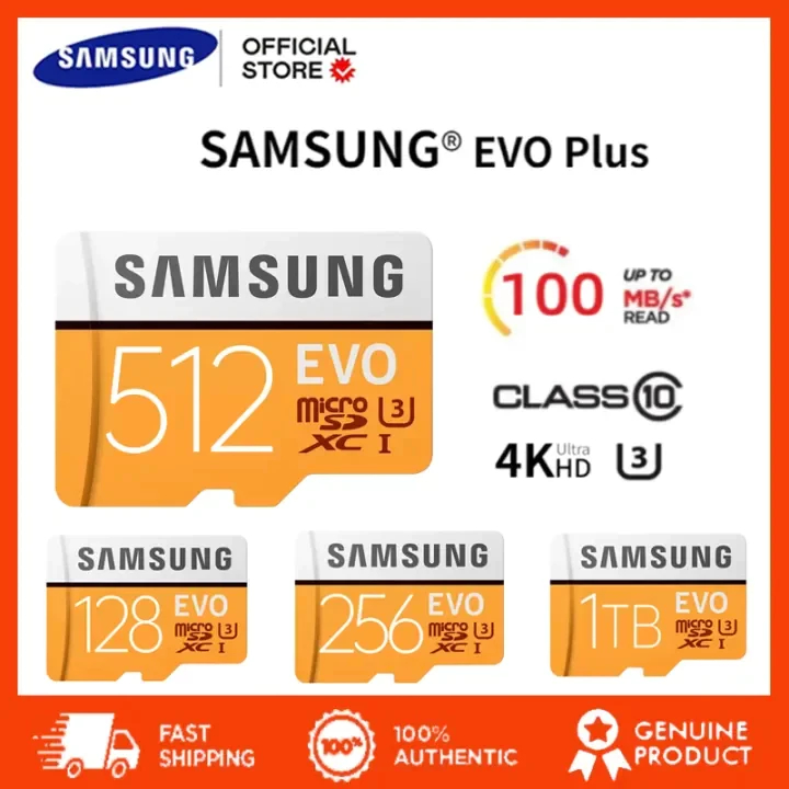 SamsungStorage Card PRO PLUS EVO Micro SD Memory Card 8 16 32 64 128 GB ...