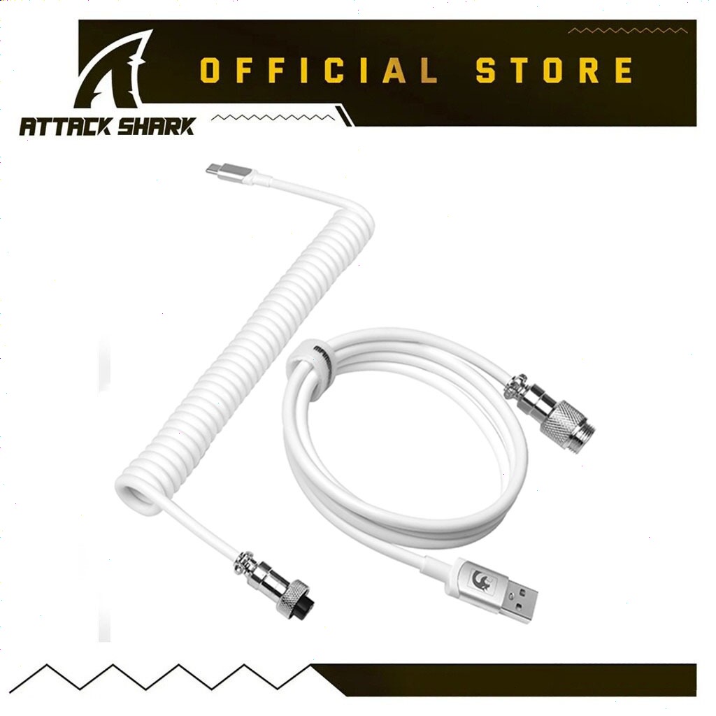 ATTACK SHARK x MAMBASNAKE C01 Coiled Cable Coiled USB C Cable,Pro ...