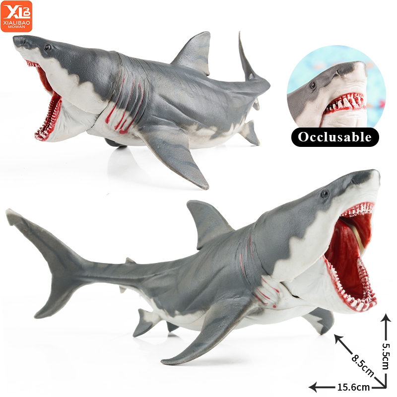 Savage Marine Megalodon Action Figure - Classic Ocean Animals Big Shark ...