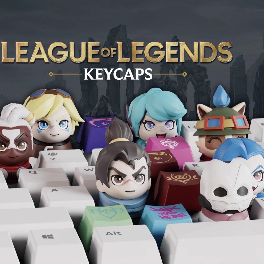 League of Legends Anime Keycaps Blind Box Cute PVC Mechanical Keyboard ...