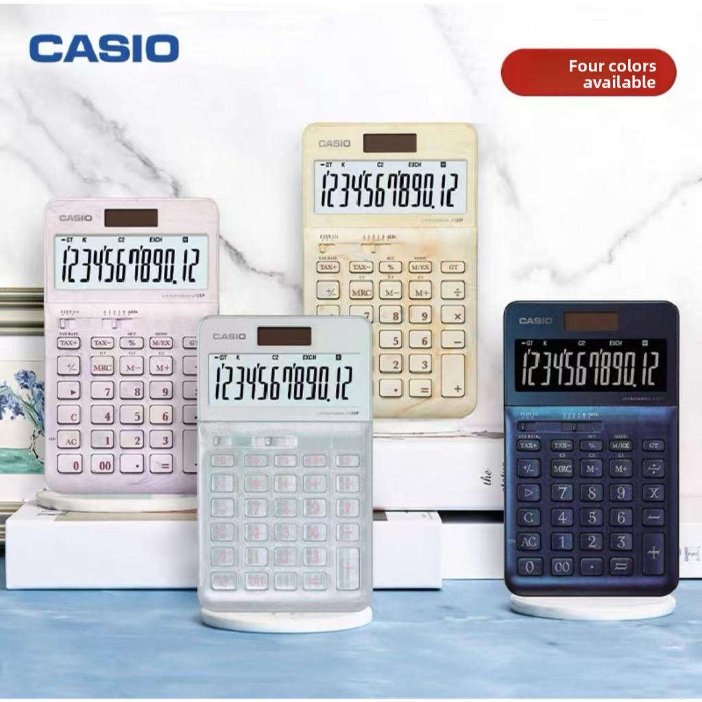 (100%) Casio J-120F Colorful Calculator Business Student Fashion Cute ...