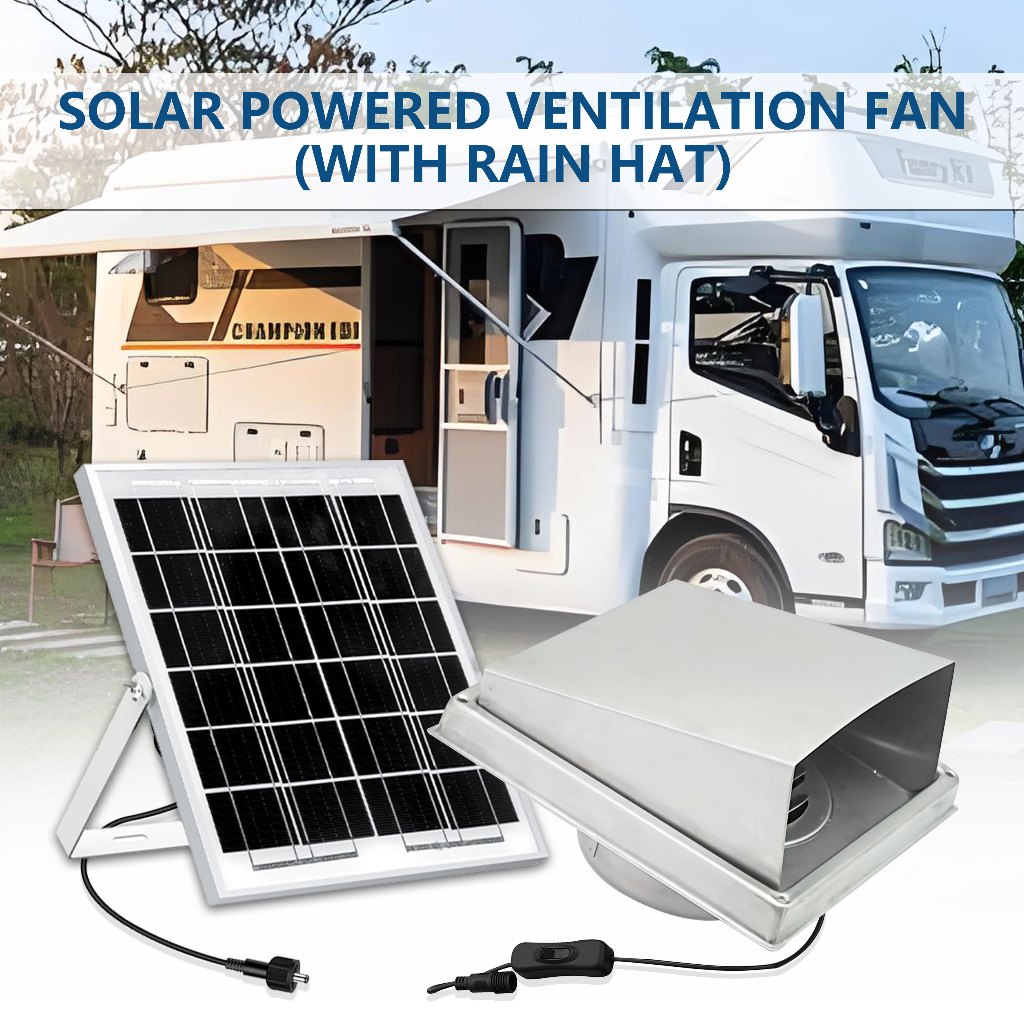 Solar Wall Vent Fan Kit - 100mm Stainless Steel with 8W/15W Panel ...
