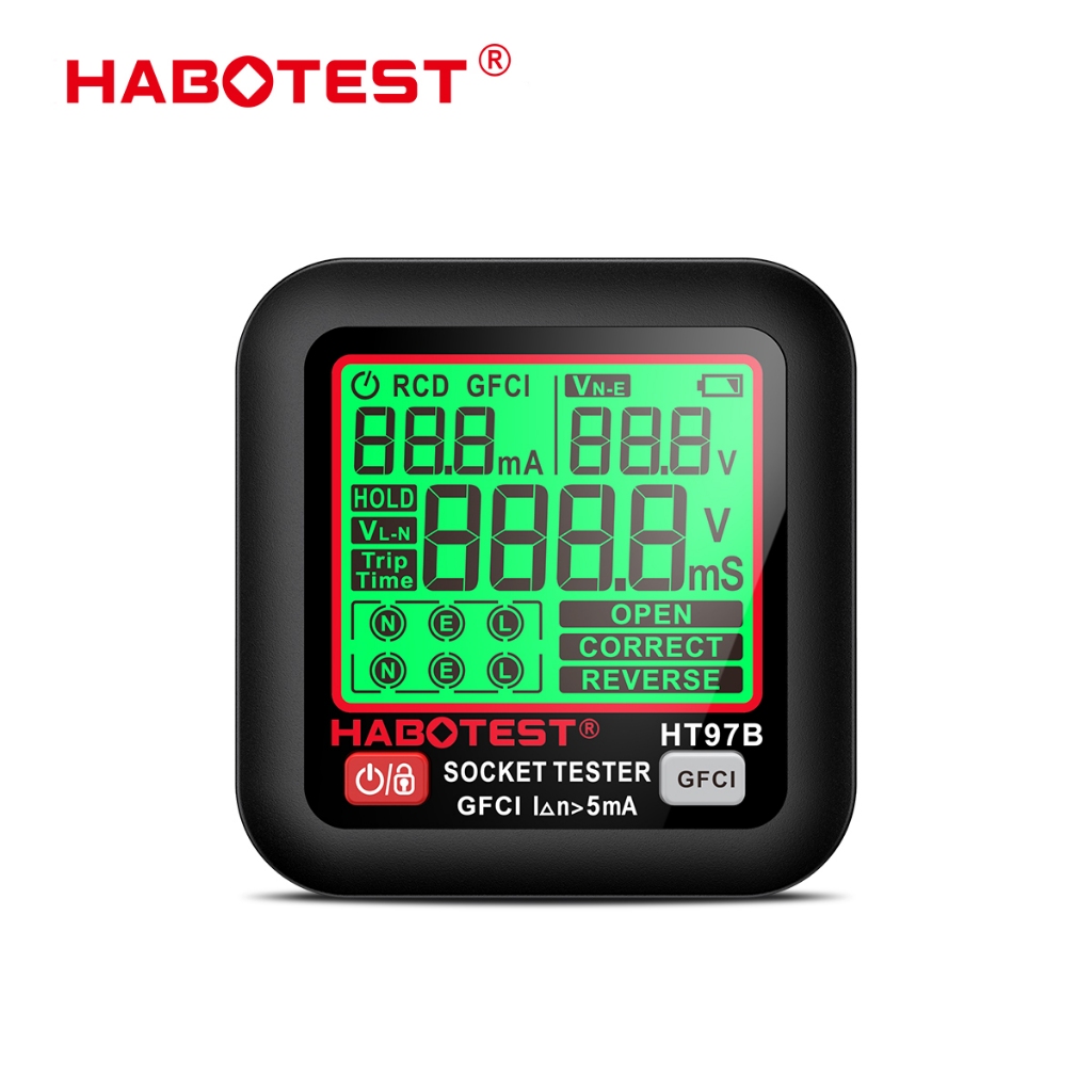 HABOTEST HT97B Digital Smart Socket Tester Socket Tester Multifunction ...
