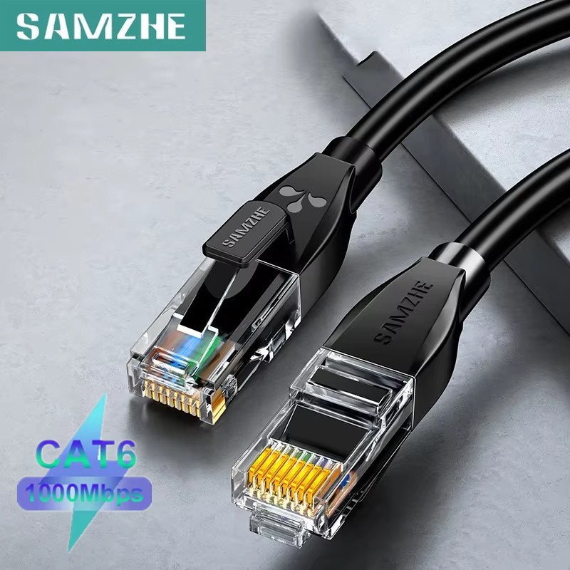 SAMZHE CAT6 Ethernet Cable Round High Speed Gigabit RJ45 Network LAN ...