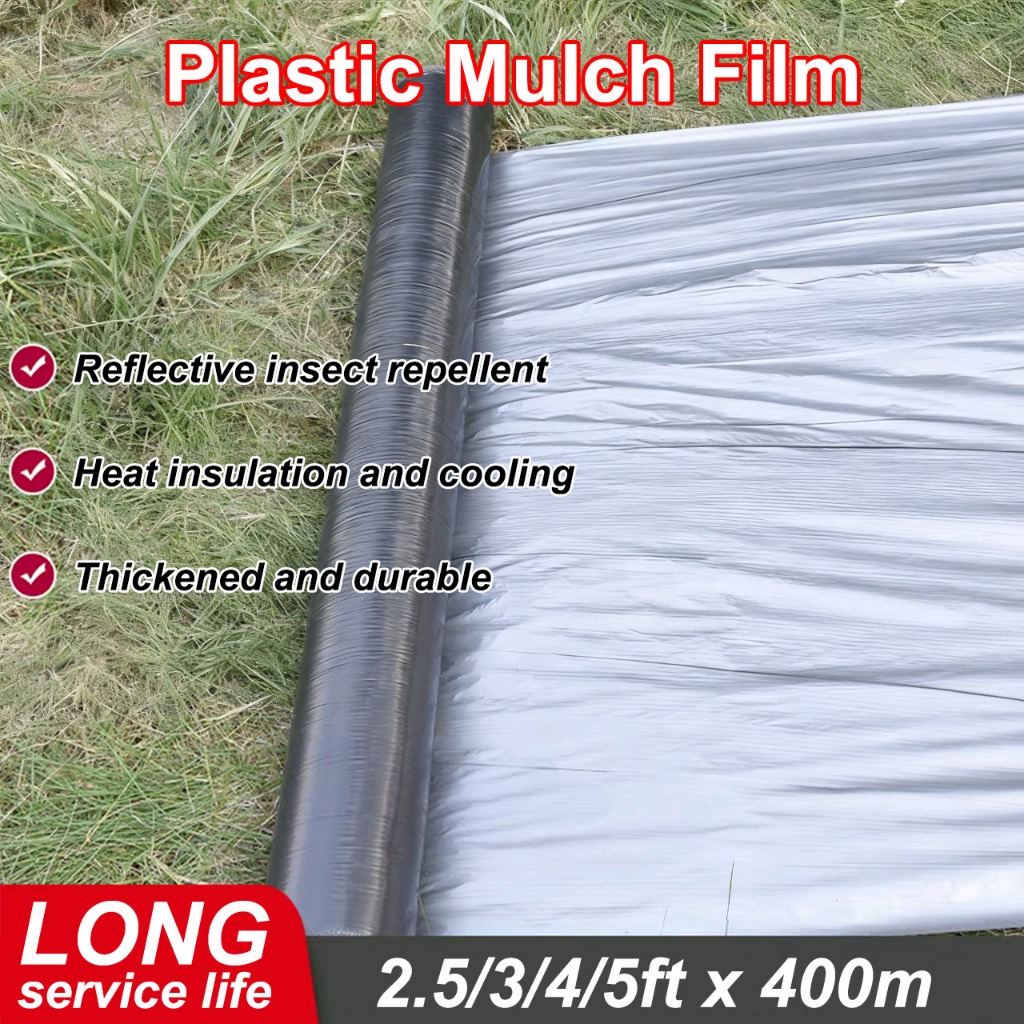 【Upgraded model】Plastic Mulch Film Silver and black two-color black ...