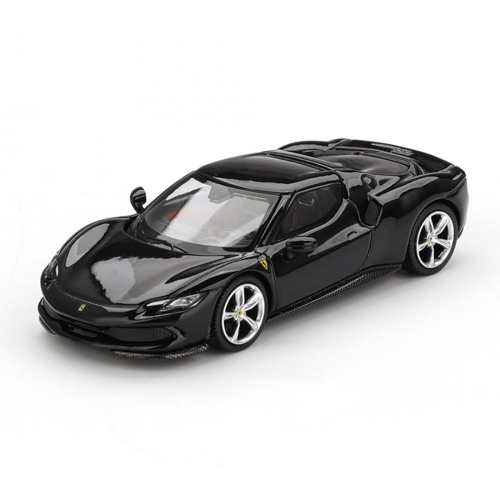 BBR Models BBRFER64003 1/64 Ferrari 296 GTB Nero Daytona Diecast Scale ...
