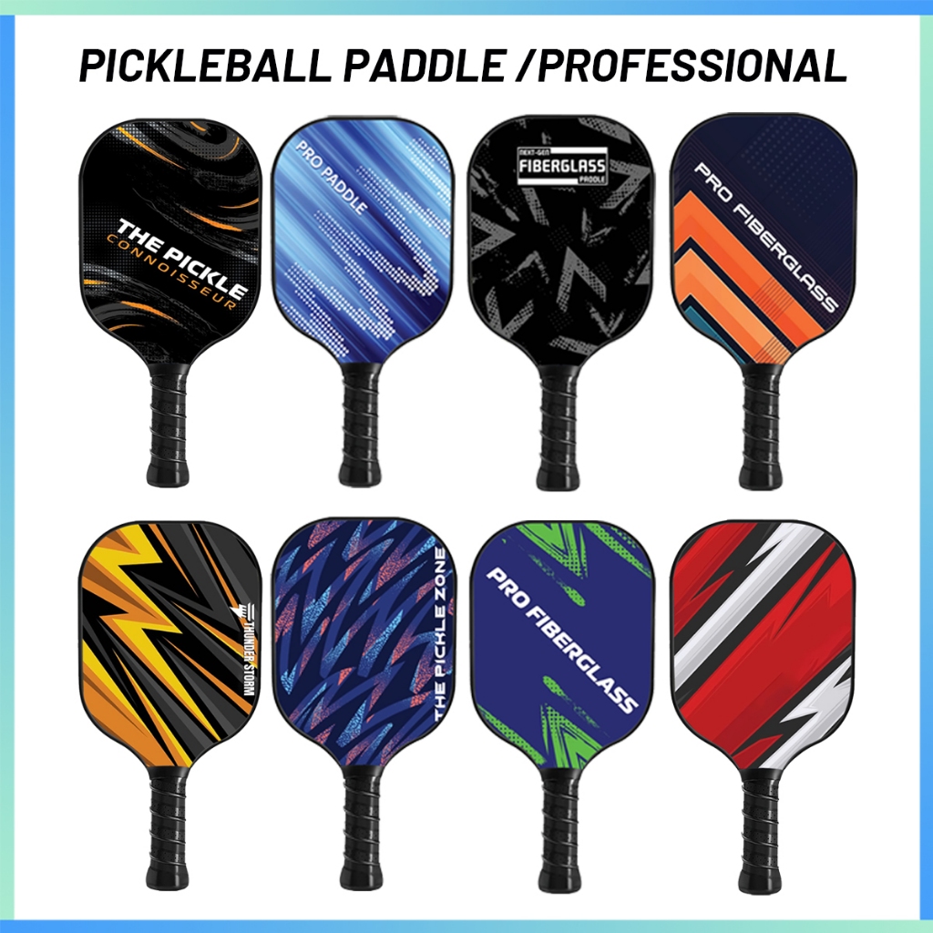 Pickleball Paddles Carbon Fiber And Graphite Face Non-Slip Grip ...