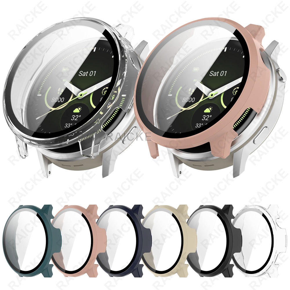 Hard PC Case with Tempered Glass Film Screen Protector for Garmin Venu ...