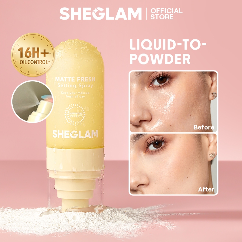 SHEGLAM Matte Fresh Setting Spray Long Lasting Makeup Setting Spray Oil ...