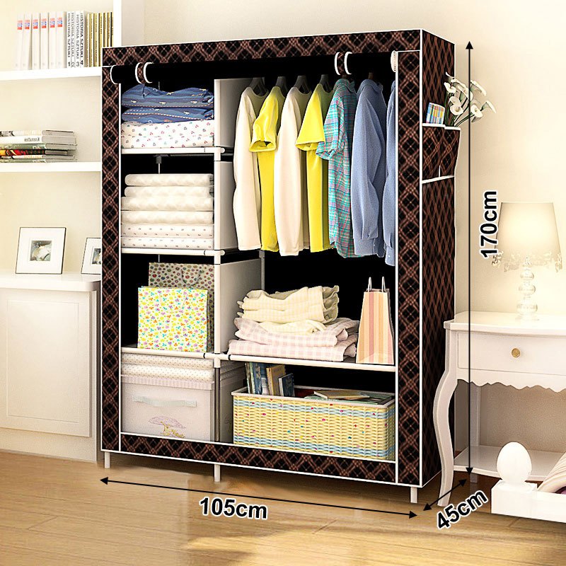 Local Delivery High Quality Big Size Zipper Wardrobe DIY ...