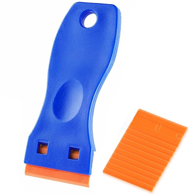 Plastic Scraper Kit with 10 Blades - Non-Scratch Adhesive Remover for ...