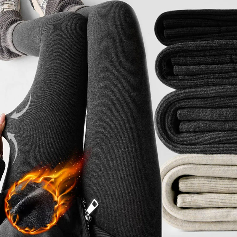 Thicken Thermal Tights Leggings Women Winter Fleece Velvet Thermo ...