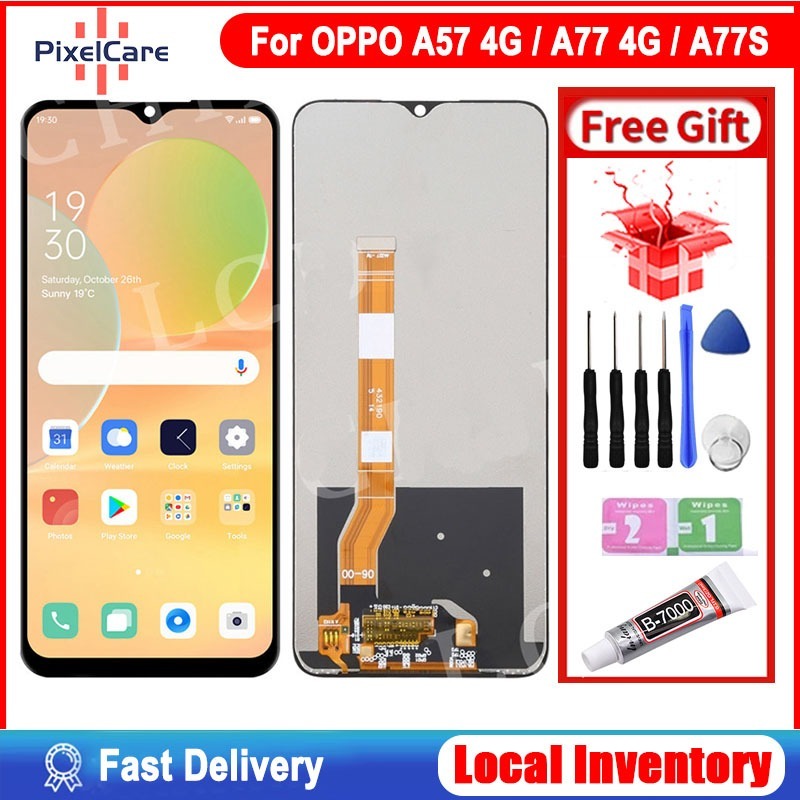 Pixelcare LCD With Frame For Oppo A57 4G CPH2387 / A77 4G CPH2385 / A17 ...