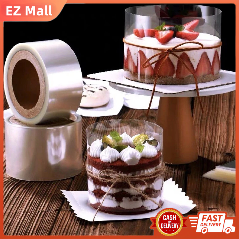 EZ MALL -Transparent Cake Surround Film Mousse Cake Sheets Surrounding ...