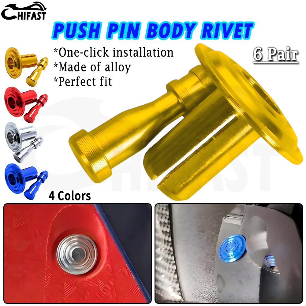HIFAST 6Pair PrecisionLock Push Pin Rivet CNC Aluminum M5x15 For ...