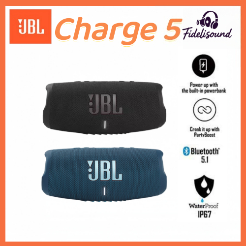JBL Charge 5 Waterproof Bluetooth Speaker | 20H Playtime | Powerbank ...