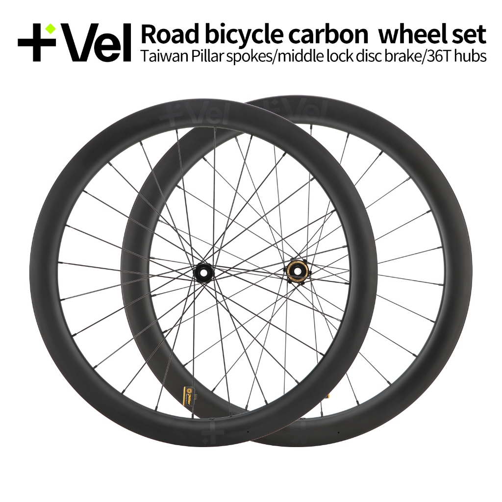 MEROCA VEL Carbon Fiber Wheelset 700C Road Bike Tubeless Disc Brake 36T ...