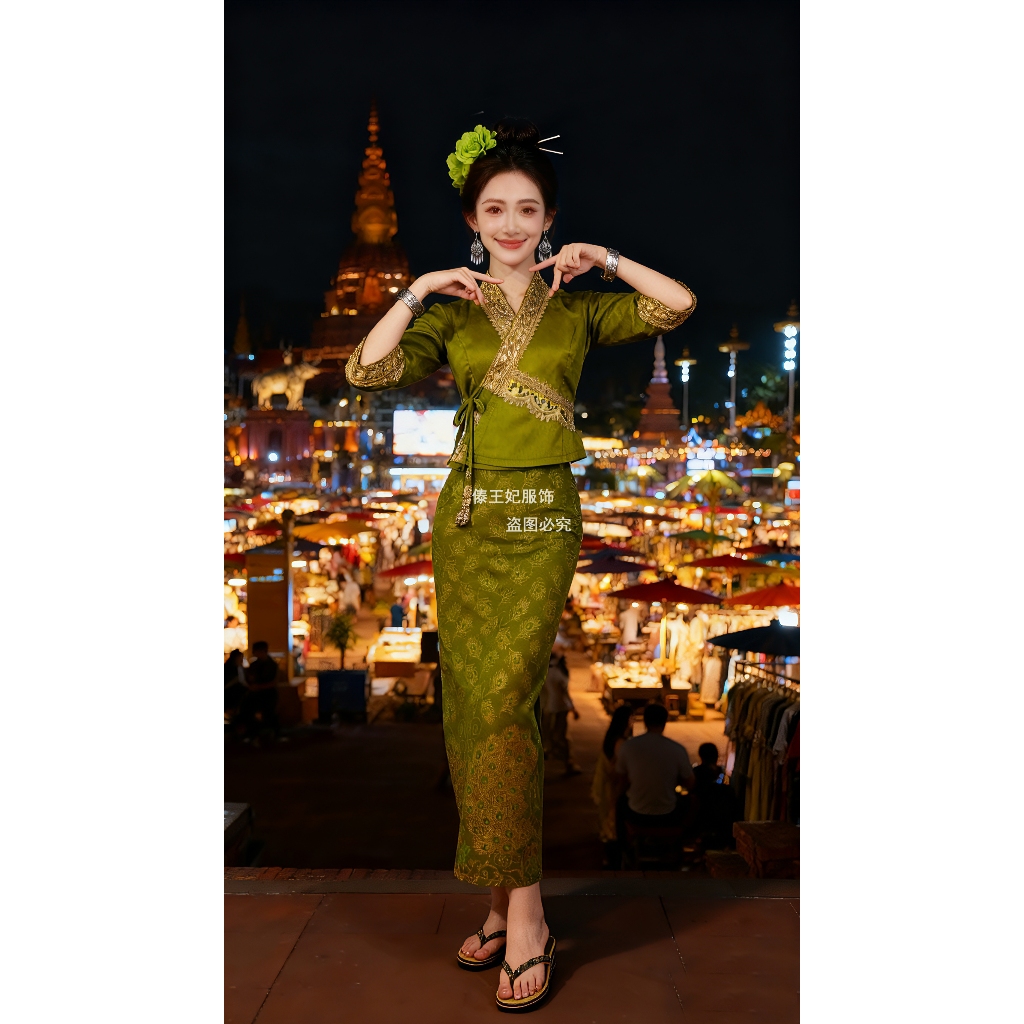 Thai Vietnam Clothing New Style Thailand Imported Golden Silk Fabric ...