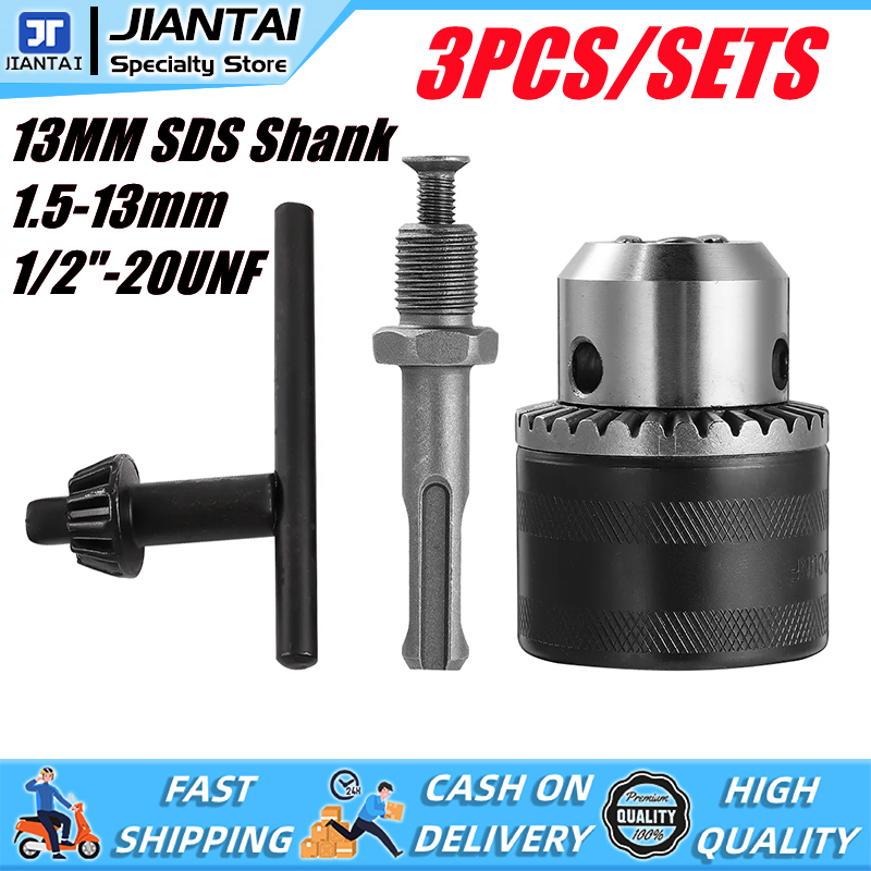 1/2-20UNF 1.5-13mm Keyless Metal Drill Chuck Quick Change Adapter Drill ...