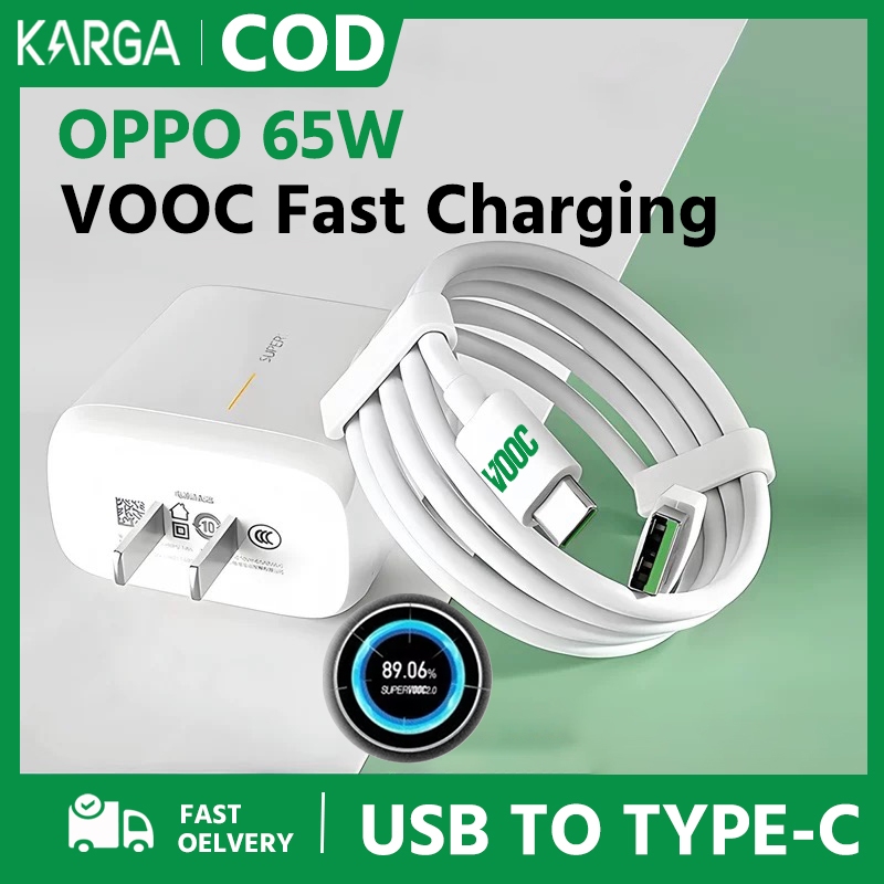 30W 33W 65W Super VOOC Fast Charger 6.5A Micro USB Type C Quick Cable ...