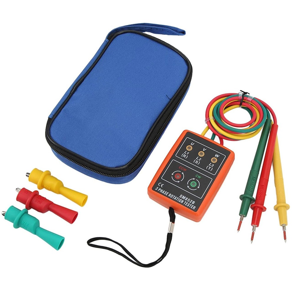 3 Phase Sequence Rotation Tester LED Indicator Detector Checker Meter ...