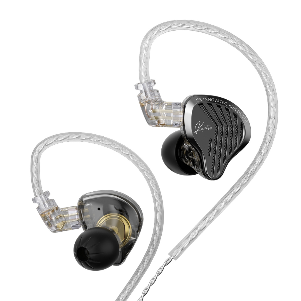 GK KUNTEN Wired Audiophile Earphones, Silver-Plated Cable for Enhanced ...