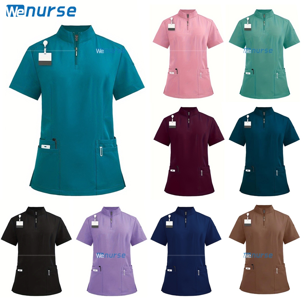 【Shirt only】Surgical Uniforms Woman Man Scrub Set Medical Nurse Beauty ...