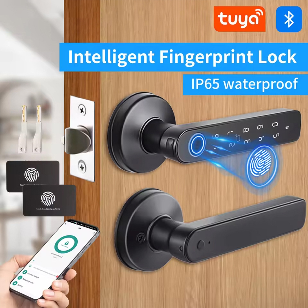 M5 Tuya BLE Fingerprint Door Lock Smart Digital Electronic Lock with ...