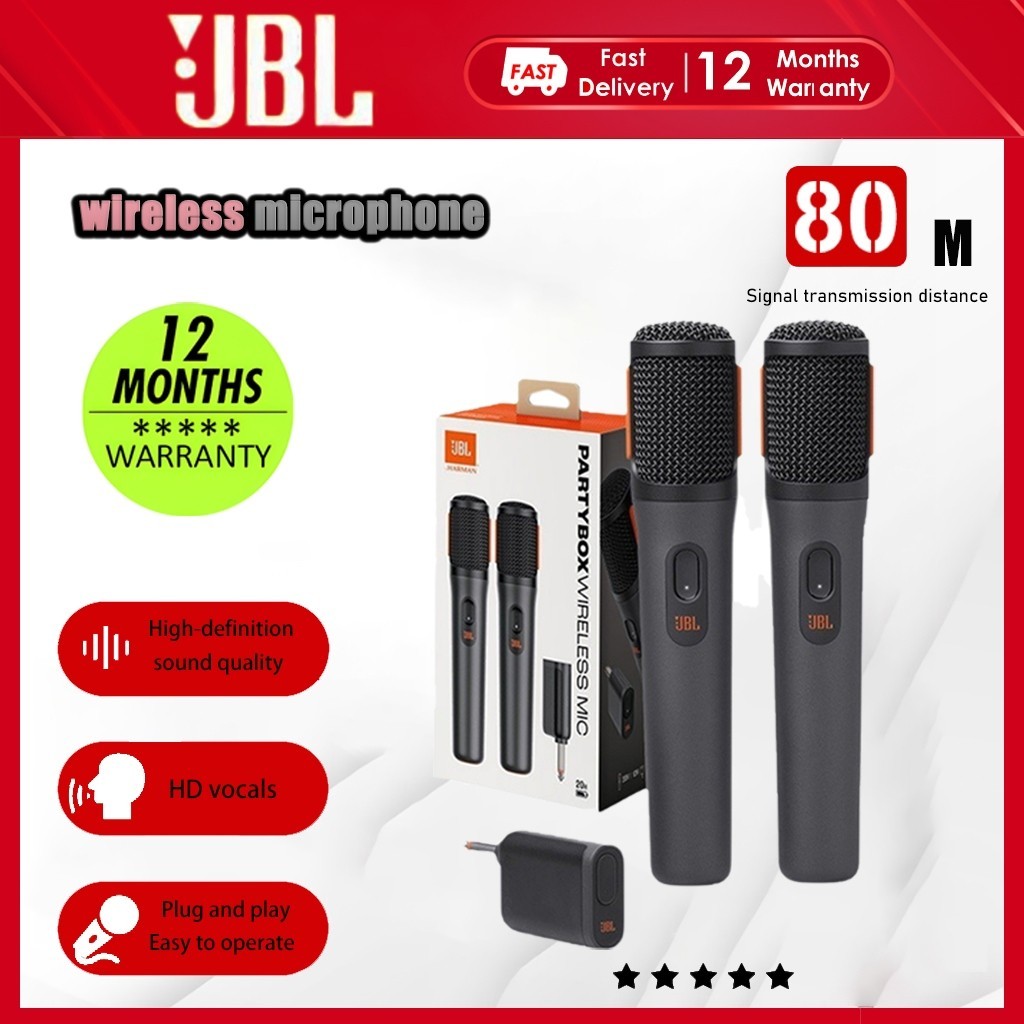 (12 Months Warranty)JBL PartyBox Wireless Mic Wireless Microphone Set ...