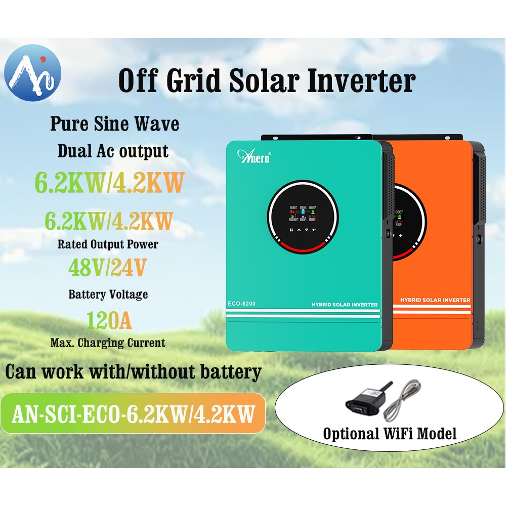 6.2KW MPPT Hybrid Solar Inverter 48V Hybrid Inverter 220Vac Off Grid ...