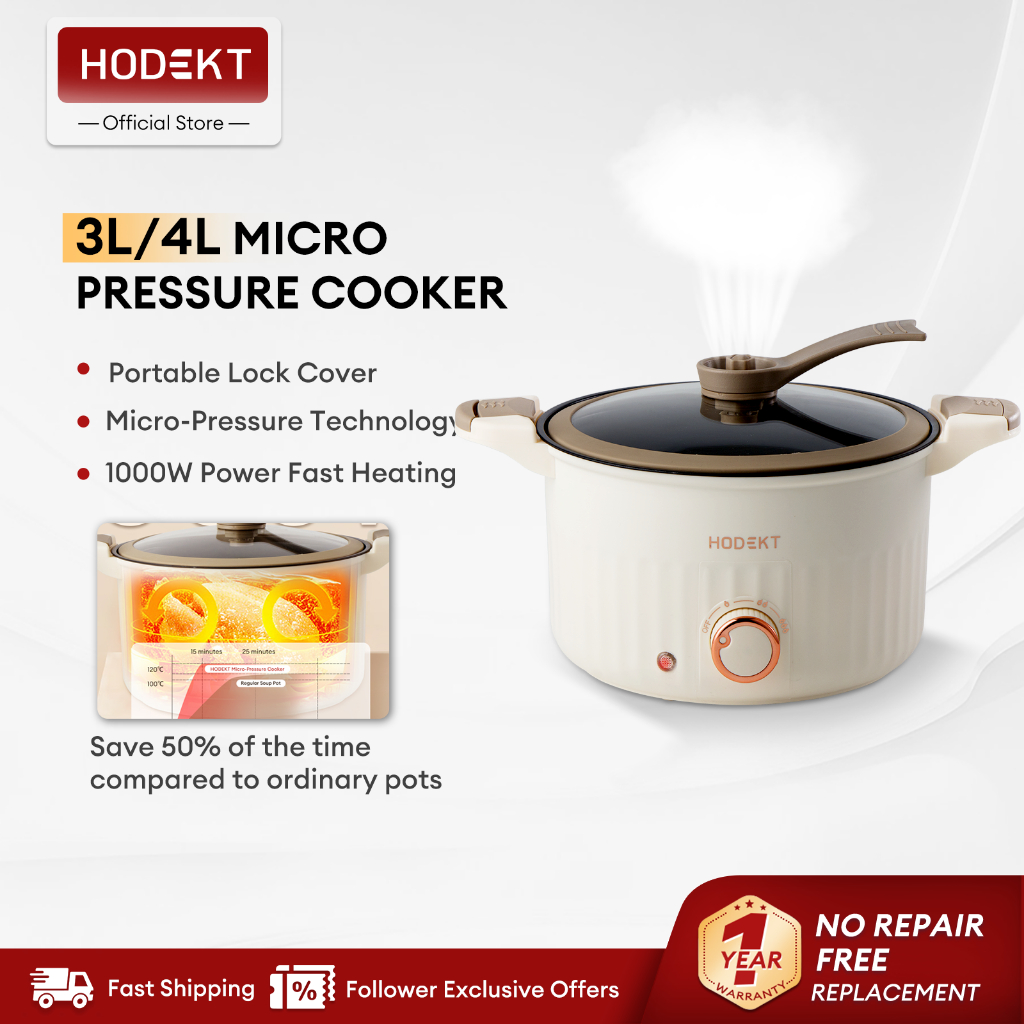 HODEKT Multi Pressure Cooker Micro Pressure Cooker 1000W cooking pot ...