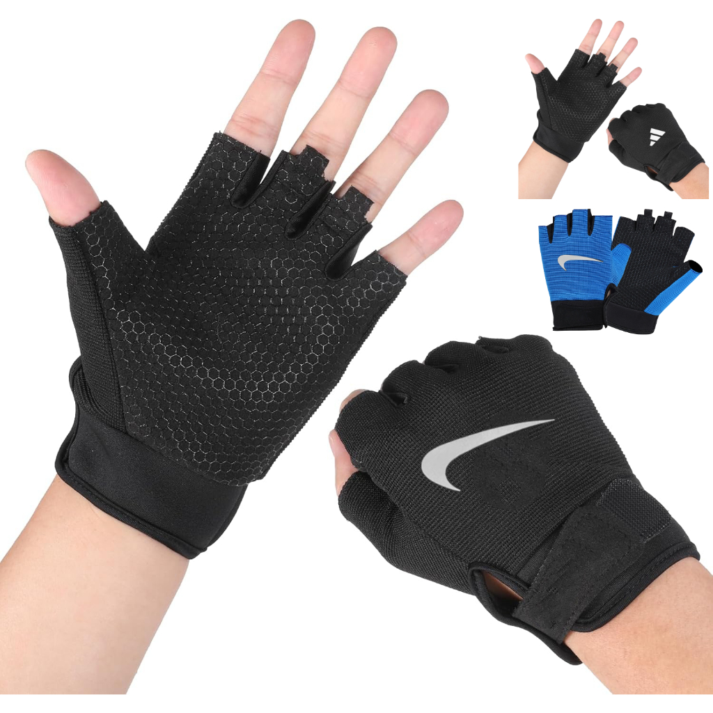 Workout Gloves for Men & Women: Fingerless Weight Lifting Gloves with ...