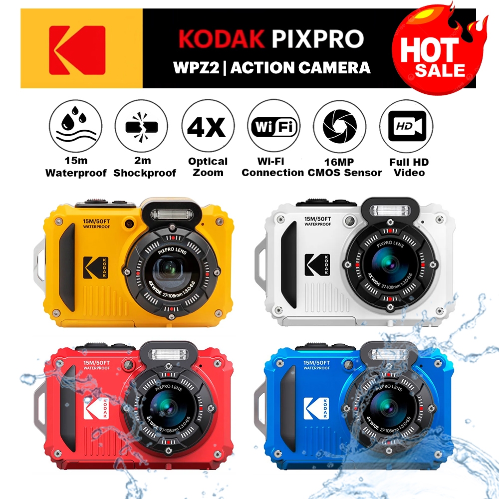 New Kodak PIXPRO WPZ2 Compact Digital Camera Waterproof Shockproof ...