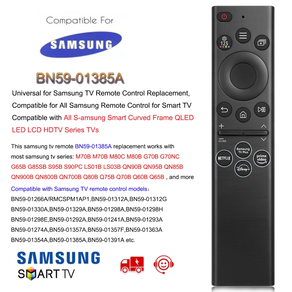 Replacement Samsung TV Remote, Universal Smart TV Remote Control BN59 ...
