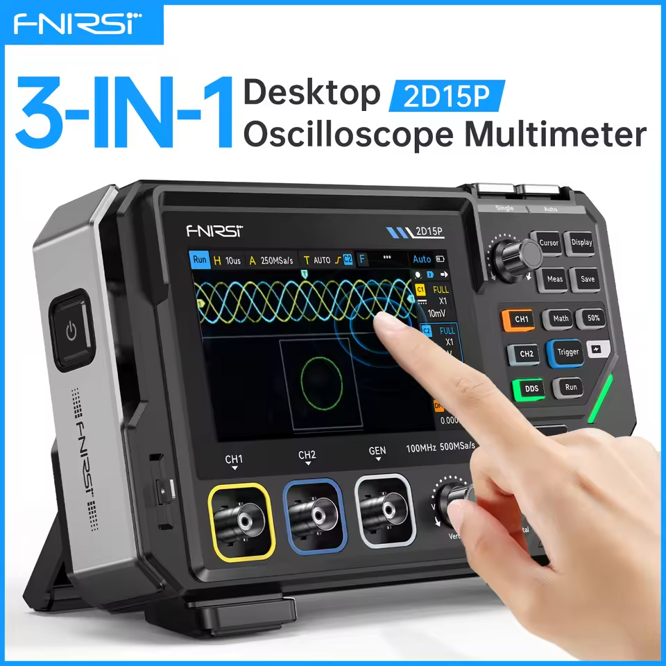 FNIRSI 2D15P Touch Screen Digital Oscilloscope Multimeter Signal ...