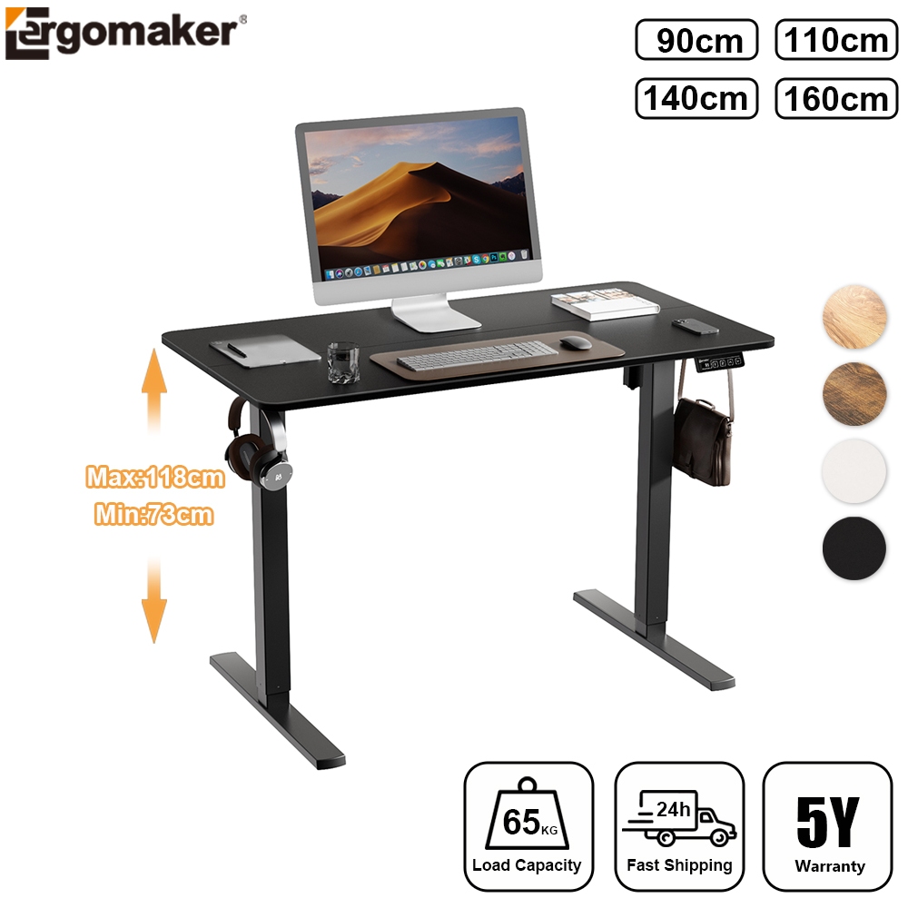 Ergomaker Electric Standing Desk 110cm Adjustable Sit Stand Computer ...