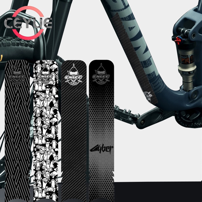 Carbon Fiber Texture Mountain Road Bike Protection Sticker, Bicycle ...