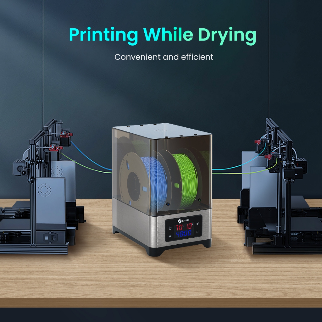 FIXDRY 3D Printer Filament Dryer with Fan, 110W PTC Dehydrator Dryer ...