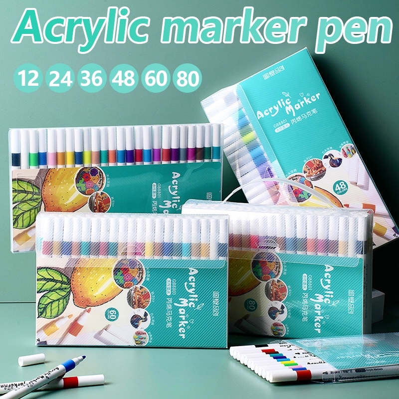 Acrylic marker Pen Coloring Set Painting Color Pen Set Colored ...