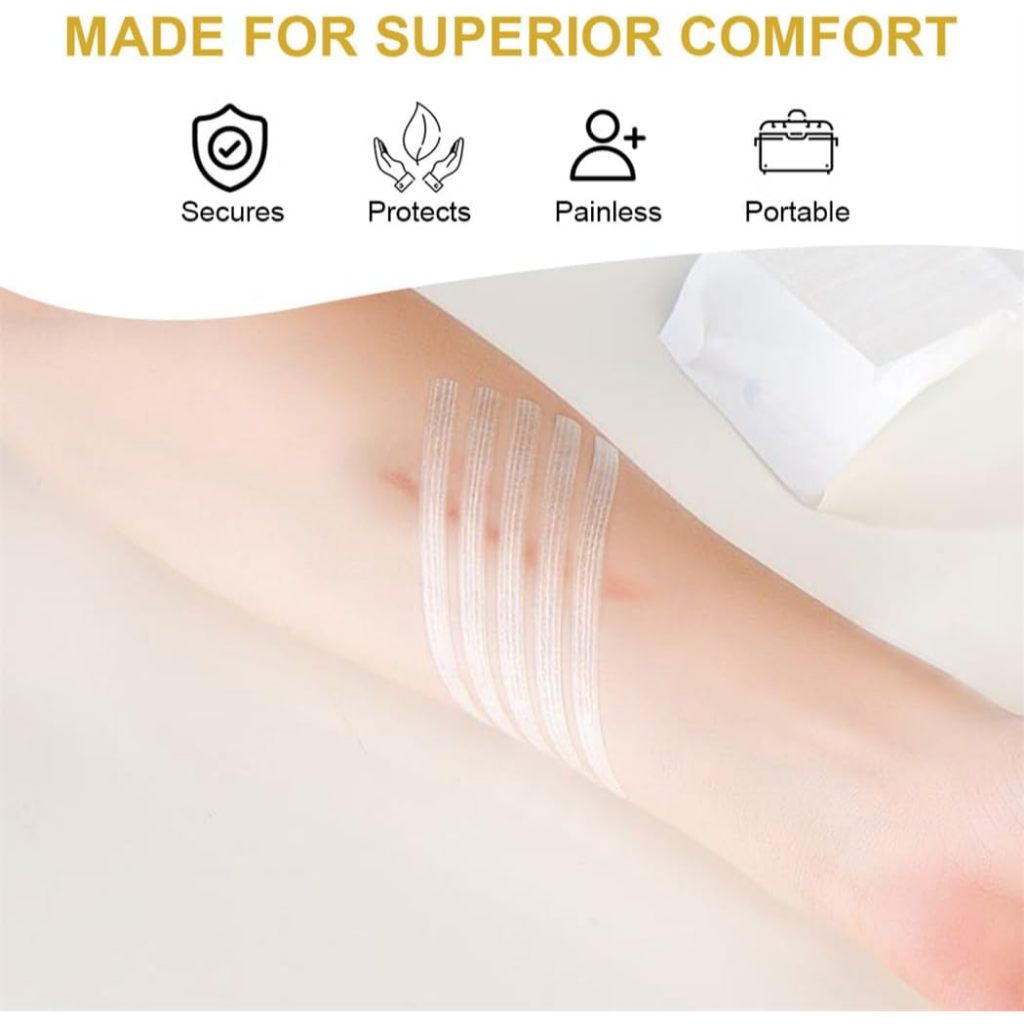 Wound Skin Closures Strips Sterile Adhesive Skin Tape for Closing Minor ...