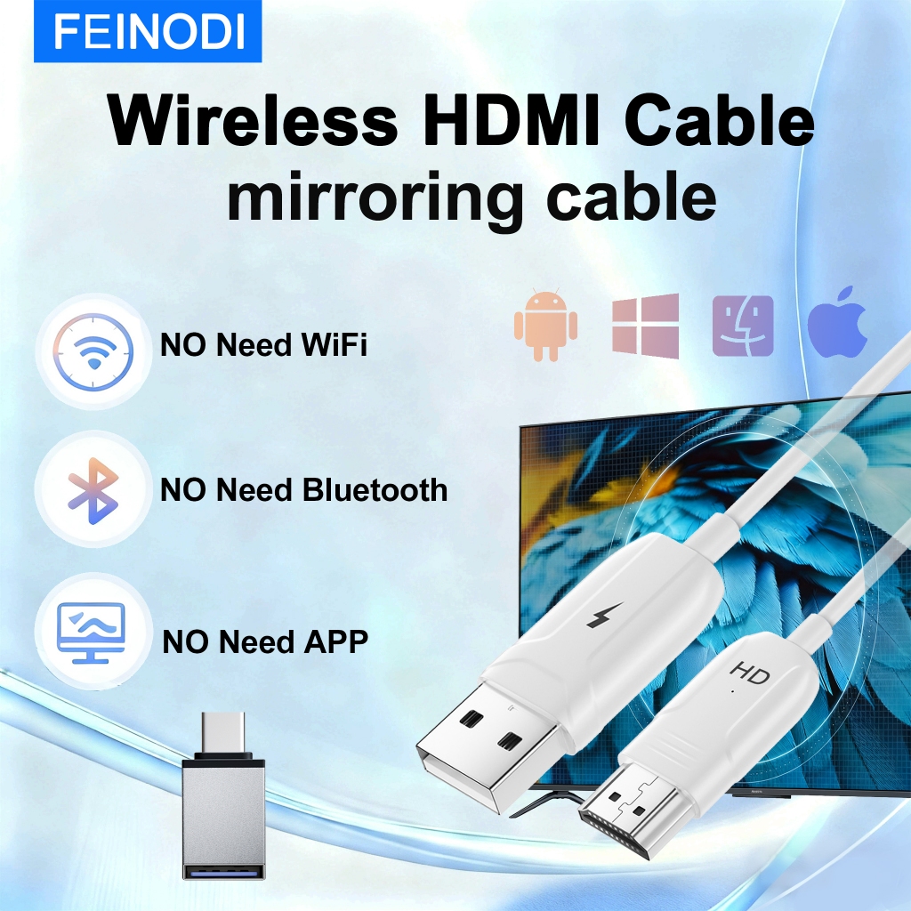 Wireless HDMI Mirroring Adapter small screen to your big screen no need ...