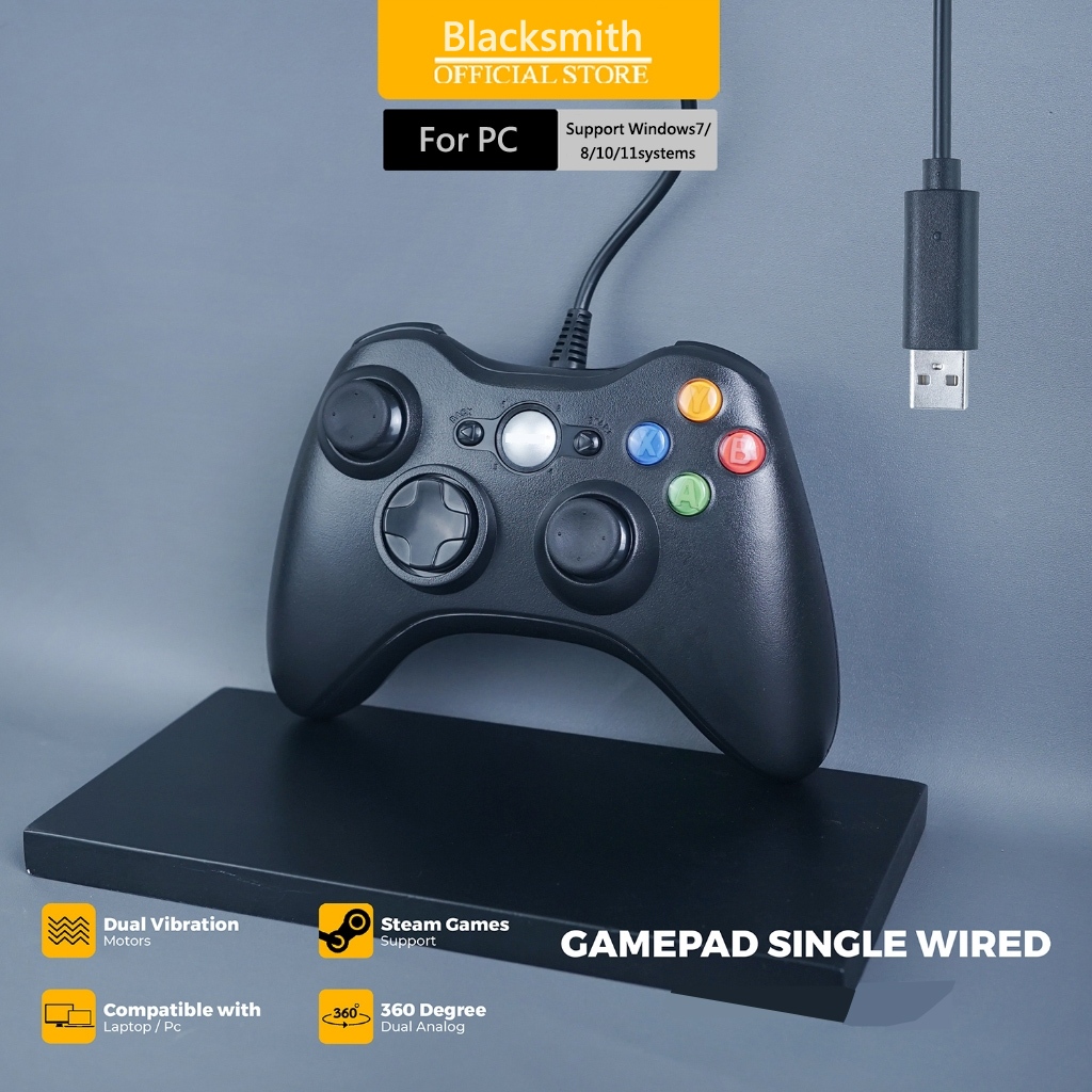 Wired Game Controller Support For PC/Laptop/Steam Joystick Gamepad ...