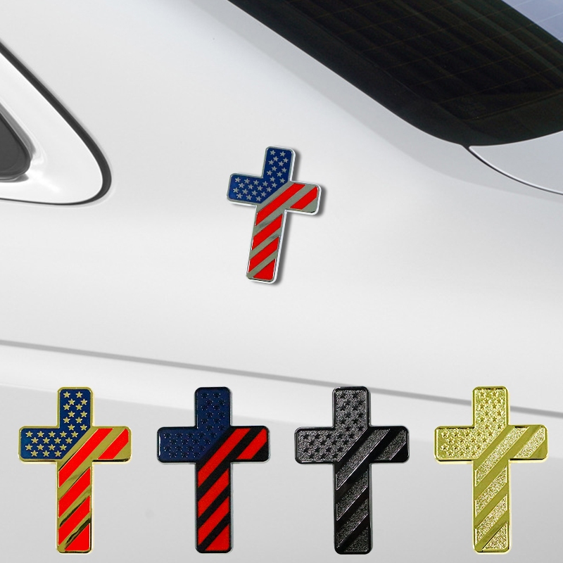 3D Metal American flag Creative Car Logo Unique Car scratch cover logo ...