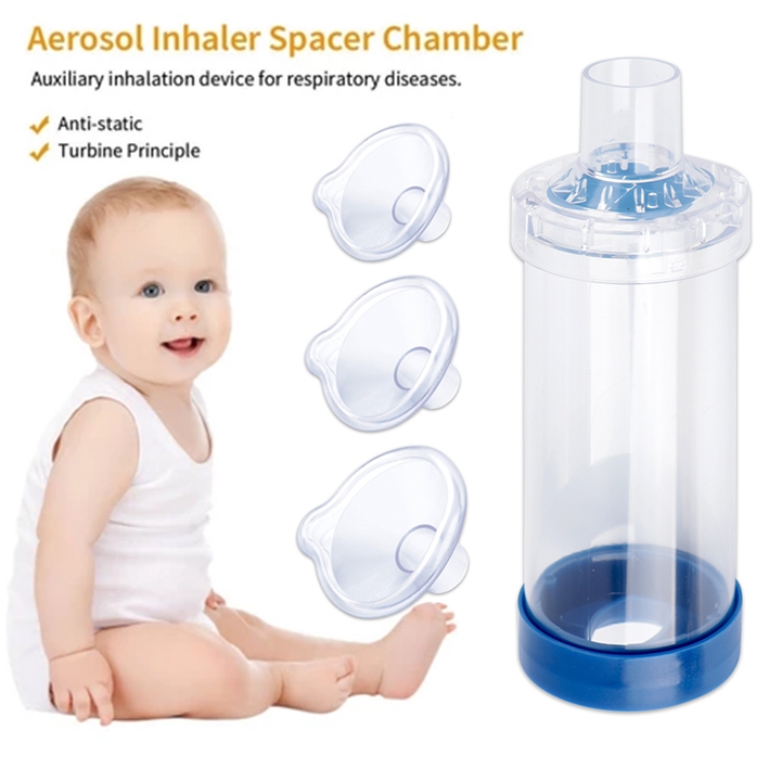 JBMBHC Silicone Pediatric Asthma Inhaler Spacer Chamber Spacer Aerosol ...