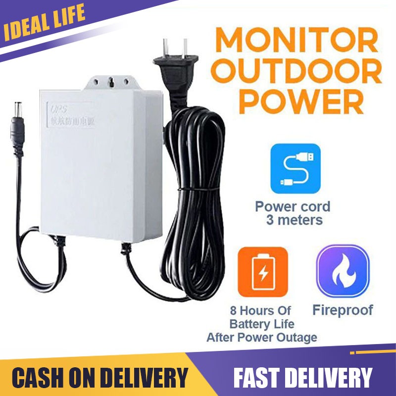 12V 1.5A Mini UPS Battery Backup for CCTV Camera and WiFi Router Modem ...