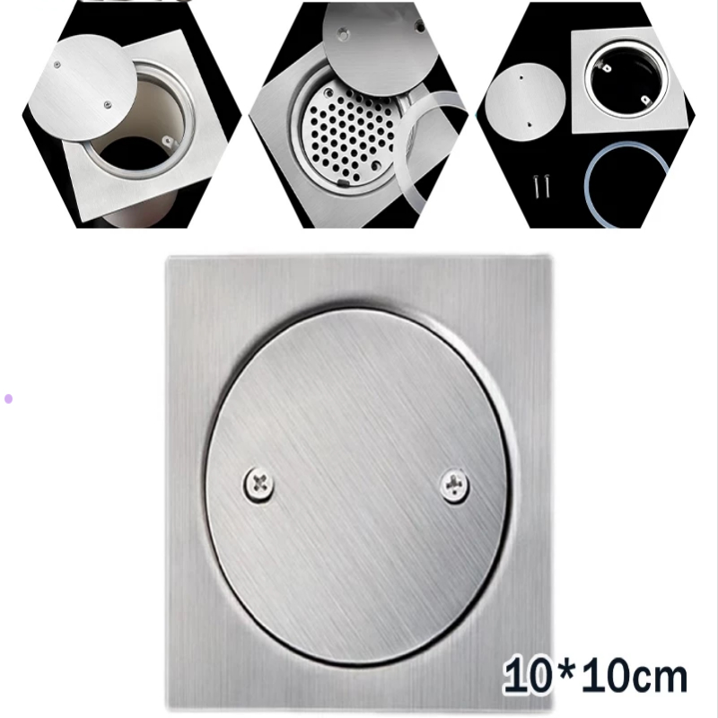 【COD】10*10cm Clean Out Floor Drain 304 Stainless Steel Quick ...
