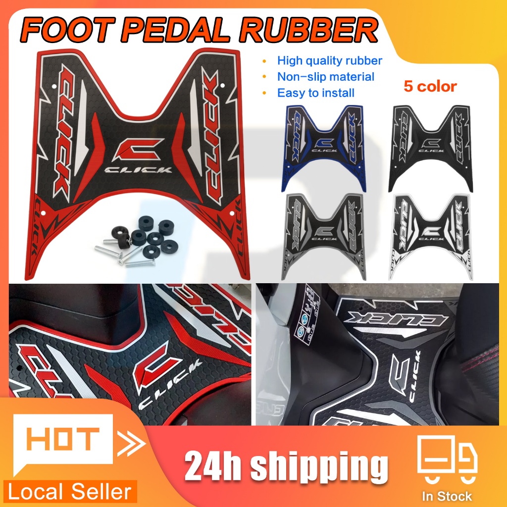 Footboard Rubber Matting With Bolts For Honda click 125i /150i V1 V2 ...
