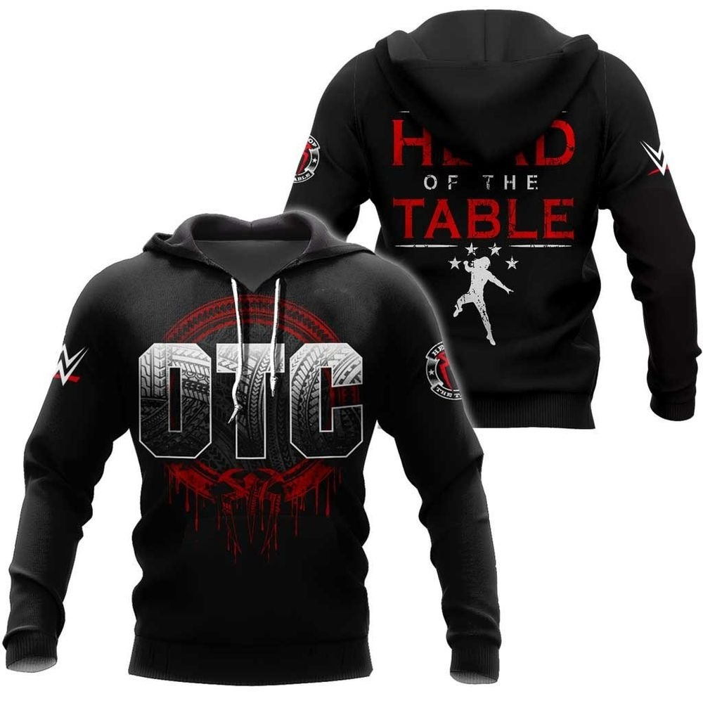 Wwe Roman Reigns OTC WWE Limited Edition Black 3D Hoodie | Shopee ...